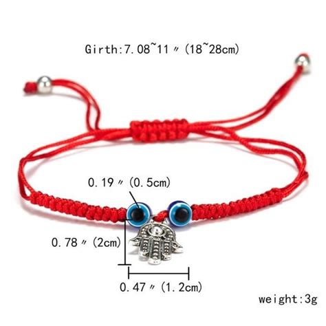 B Bracelet Porte bonheur Turc Mauvais Œil Corde Tressée À La Main Bijoux Porte bonheur
