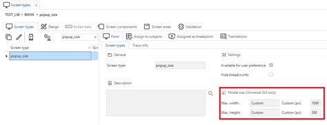 Setting The Size Of Pop Up Windows In The Process Flow Thinkwise Community