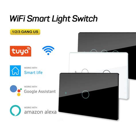 WiFi Switch Smart Wall Light Switch Capacitive No Neutral Wire Glass