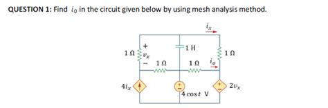Solved QUESTION Find I In The Circuit Given Below By Chegg Com
