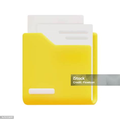 3d 폴더 및 종이 아이콘 벡터입니다 흰색 배경에 격리 3d 관리 파일 프로젝트 계획 개념에 대한 효율적인 작업을 문서화합니다 만화 최소한의 스타일 3d 아이콘 벡터 렌더링