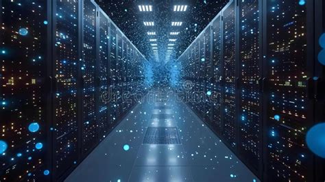 Digitalization Saas Cloud Computing And Web Services A Data Center With Servers Concept