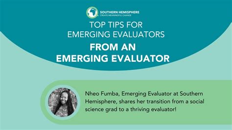 Top Tips For Emerging Evaluators From An Emerging Evaluator