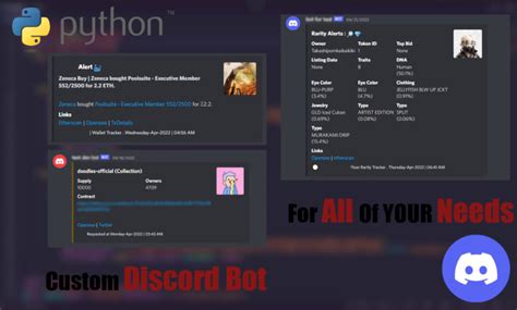 Build You A Custom Discord Bot Using Python By Hamzahesham Fiverr