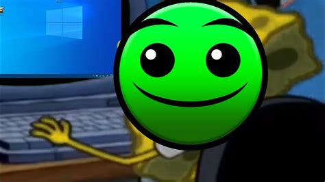 Spongebob Tries Geometry Dash Youtube