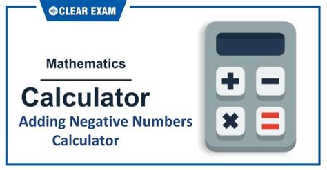 Adding Negative Number Calculator