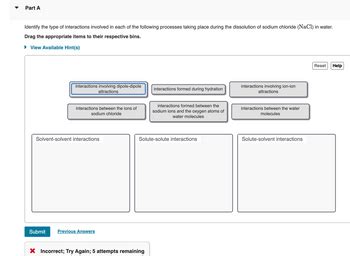 Answered Identify The Type Of Interactions Involved In Each Of The