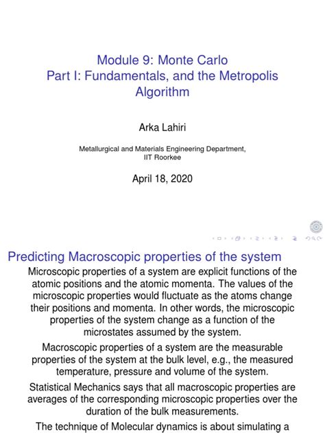 Module 9 Monte Carlo Part I Fundamentals And The Metropolis