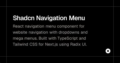 Shadcn Navigation Menu