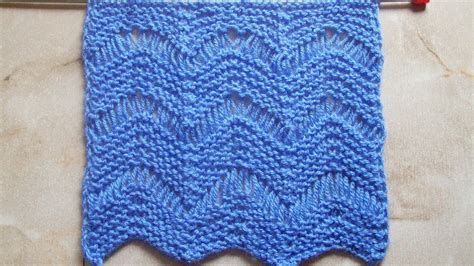 Волнистый ажурный узор Вязание спицами Видеоурок 266 Youtube