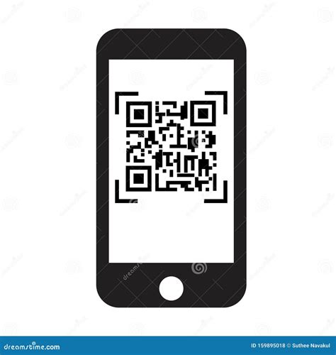 Scan Qr Code With Mobile Phone Icon On White Background Flat Style Qr