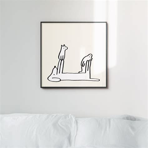그림·사진 Wan 작가 선으로 표현한 드로잉 작품 Lazyyy Weekend 포스터 오늘의집 쇼핑