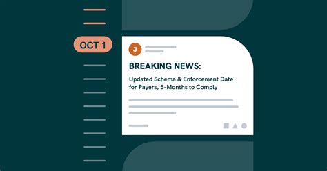 Updated Schema And Enforcement Date For Payers 5 Months To Comply