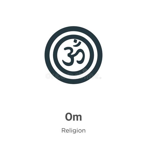 Om Vector Icon On White Background Flat Vector Om Icon Symbol Sign