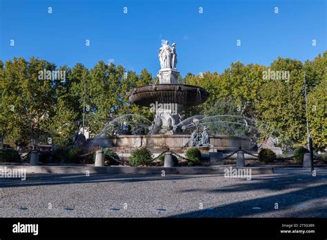 France Aix En Provence October 31st 2023 Fontaine De La Rotonde