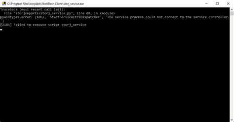 Windows Service Wont Start · Issue 34 · Sibblegpstorj Dashboard
