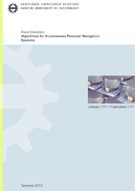 Pdf Phd Thesis Algorithms For Autonomous Personal Navigation Systems