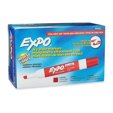Expo 2 Chisel Marker Red Lápiz Papel