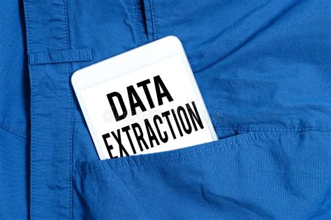 Sign Displaying Data Extraction Internet Concept Act Or Process Of