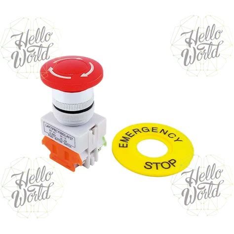 Botón paro de emergencia Hello World Electronics