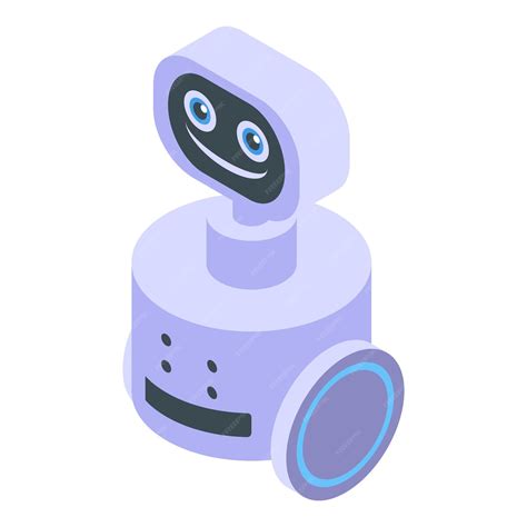 Premium Vector Robot Assistant Icon Isometric Of Robot Assistant