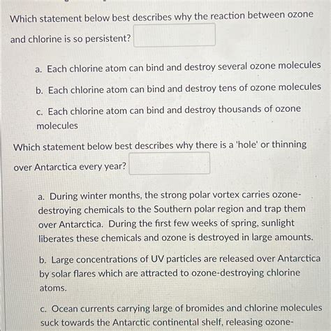 Solved Which statement below best describes why the reaction | Chegg.com