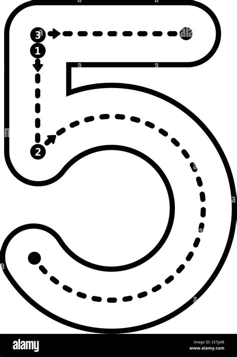 Number 5 Worksheet Tracing
