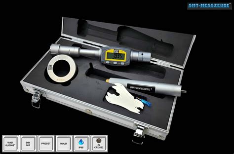 Digital 3 Point Internal Micrometer Set 50 100 Mm DIN 863 IP65