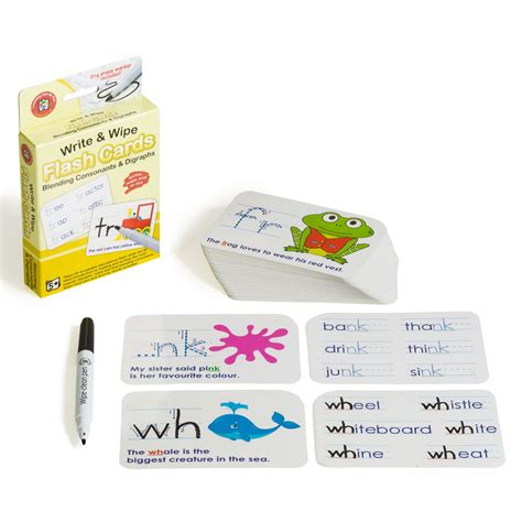 Lcbf Write And Wipe Flashcards Blending Consonants Wmarker The Stationery