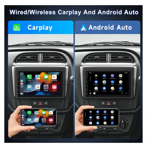 Podofo 7 Inch Double Din Car Stereo With Apple Carplay And Android Auto