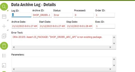 Data Archive Error On Ifs Application 9 Ifs Community