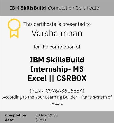 Completed Ibm Skillsbuild Internship Varsha Maan Posted On The Topic Linkedin