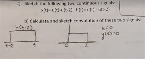 Solved 2 Sketch The Following Two Continuous Signals Xt