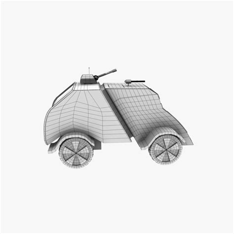만화 장갑차 3D 모델 7 3ds fbx max obj Free3D