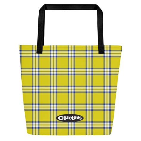 Clueless Yellow Plaid Premium Tote Bag Paramount Shop
