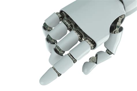 Rendering 3d Lengan Robot Dengan Jari Dan Jari Telunjuk Menunjukkan Foto Saham Konsep Sains Foto