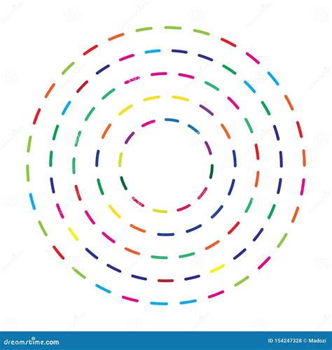 colorful dashed random circles abstract background stock vector