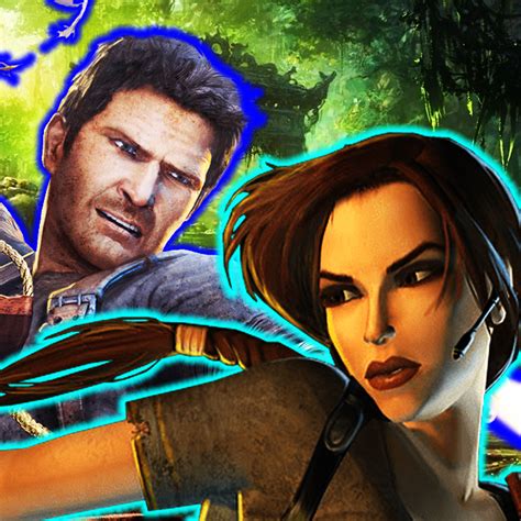 Lara Croft Vs Nathan Drake Icon By Zelrom On Deviantart