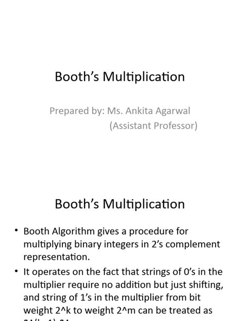 booth s multiplication pdf multiplication theory of computation