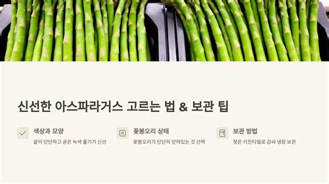 아스파라거스 요리법 먹는법 총정리