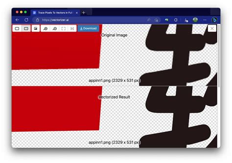 Vectorizer Ai 将 Jpeg 和 Png 位图转换为 Svg 矢量图，可无限放大。支持最大 2 万像素、30mb 图片大小【已
