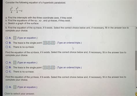 Solved Consider The Following Equation Of A Hyperbolic