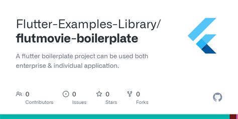 Github Flutter Examples Libraryflutmovie Boilerplate A Flutter