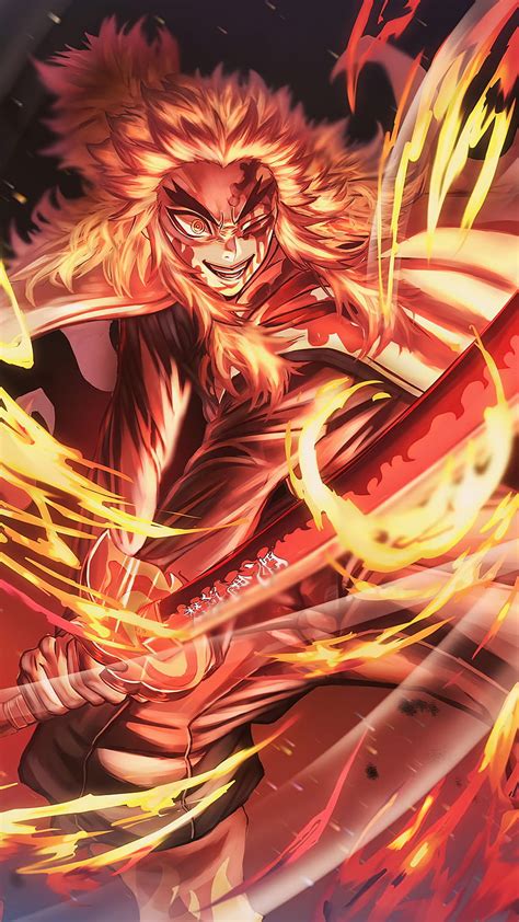 Kyojuro Rengoku hashira fondo de pantalla del teléfono Pxfuel
