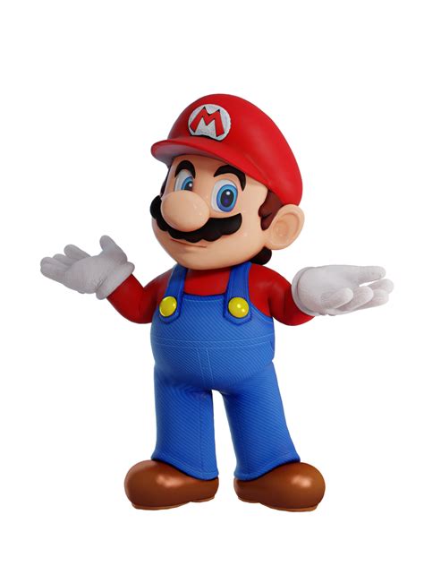Mario Shrug Pose Render By Naffybng On Deviantart