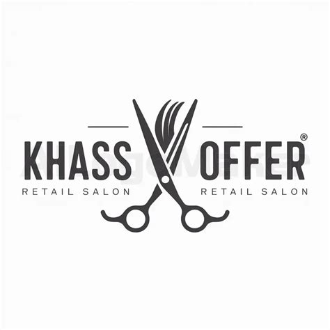 Logo Design For Khass Offer Elegant Hair Salon Emblem For Retail