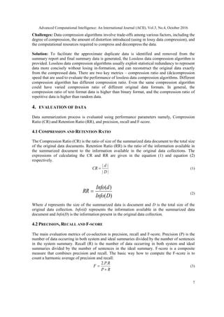 Big Data Summarization Framework Challenges And Possible Solutions PDF