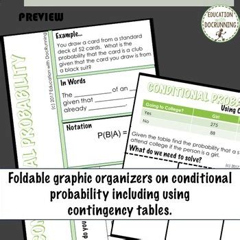 Conditional Probability Notes By Education With DocRunning TPT