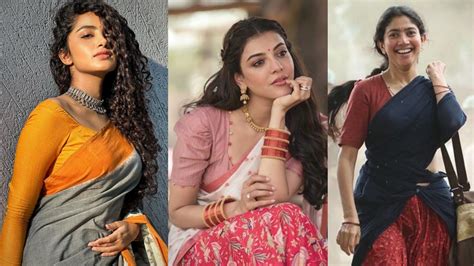 Stir Glam In Simple Blouse Designs Like Anupama Parameswaran Kajal Aggarwal And Sai Pallavi