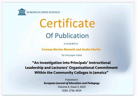 Sharing Our Latest Publication In The European Journal Of Education And Pedagogy Dr Cerease